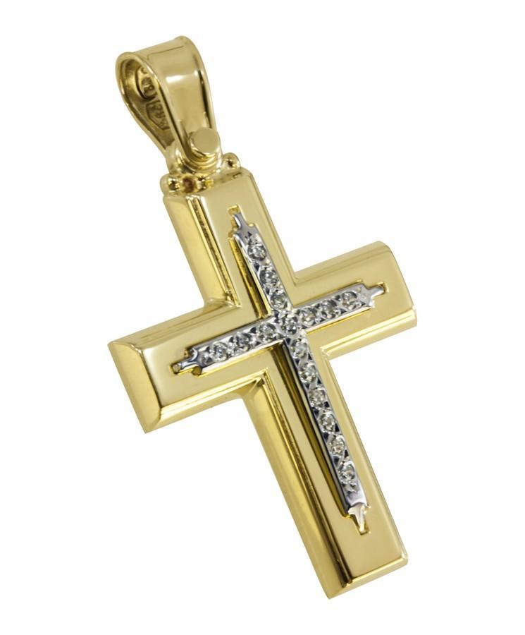 K14 / 585 Gold Cross w.C/Z – Christianity Art