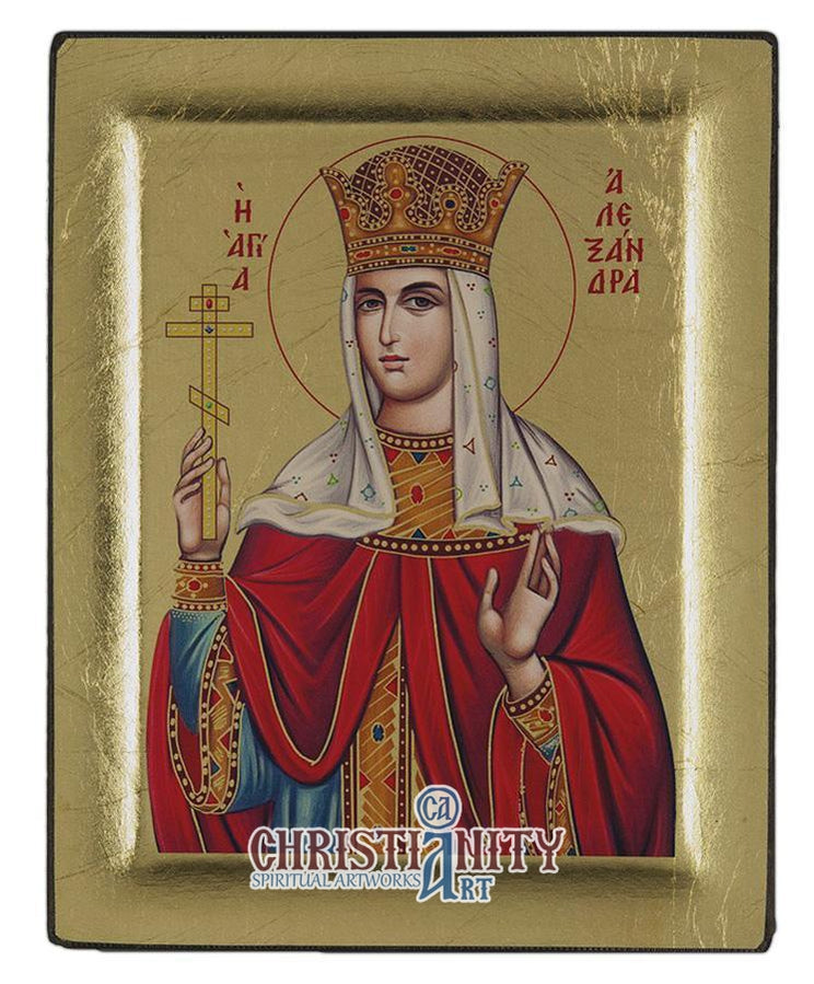 Saint Alexandra - Engraved Byzantine Icon - Christianity Art ...