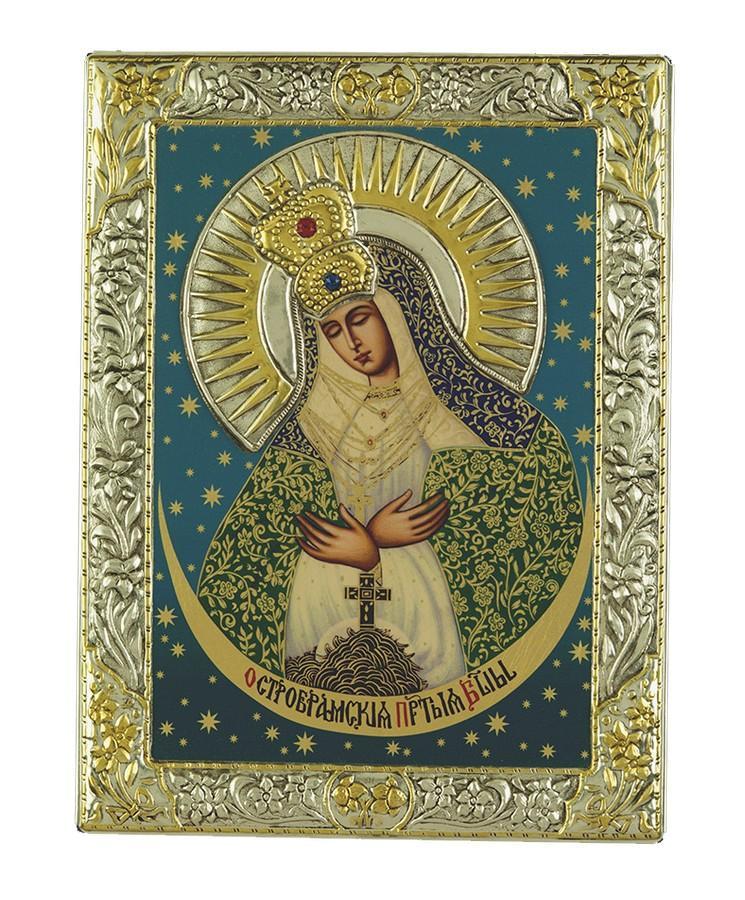 Virgin Mary Praying - Silver Byzantine Icon - Christianity Art ...
